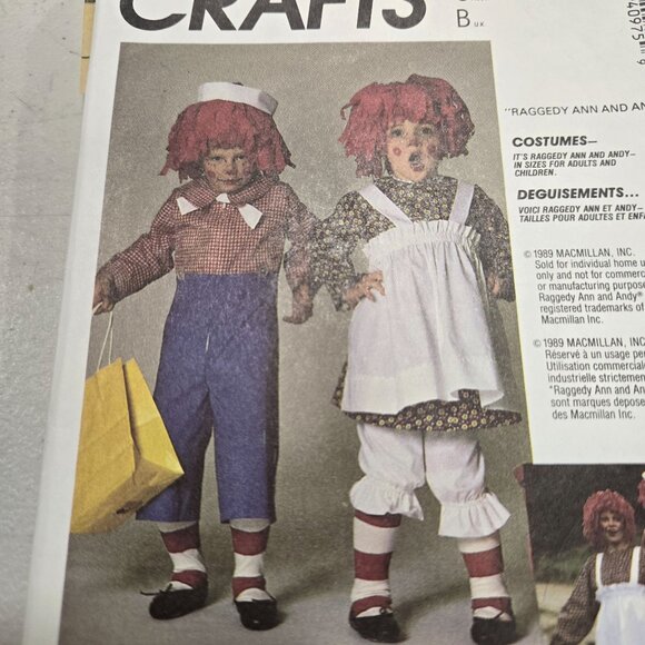 McCall's | Office | Mccalls Crafts 497 Sewing Pattern Raggedy Ann Andy ...